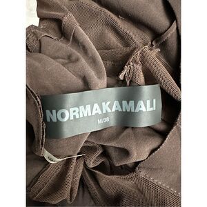 Norma Kamali | Dresses | Nwt Norma Kamali Long Sleeve Spliced Meshstriped Fishtail Gown ...